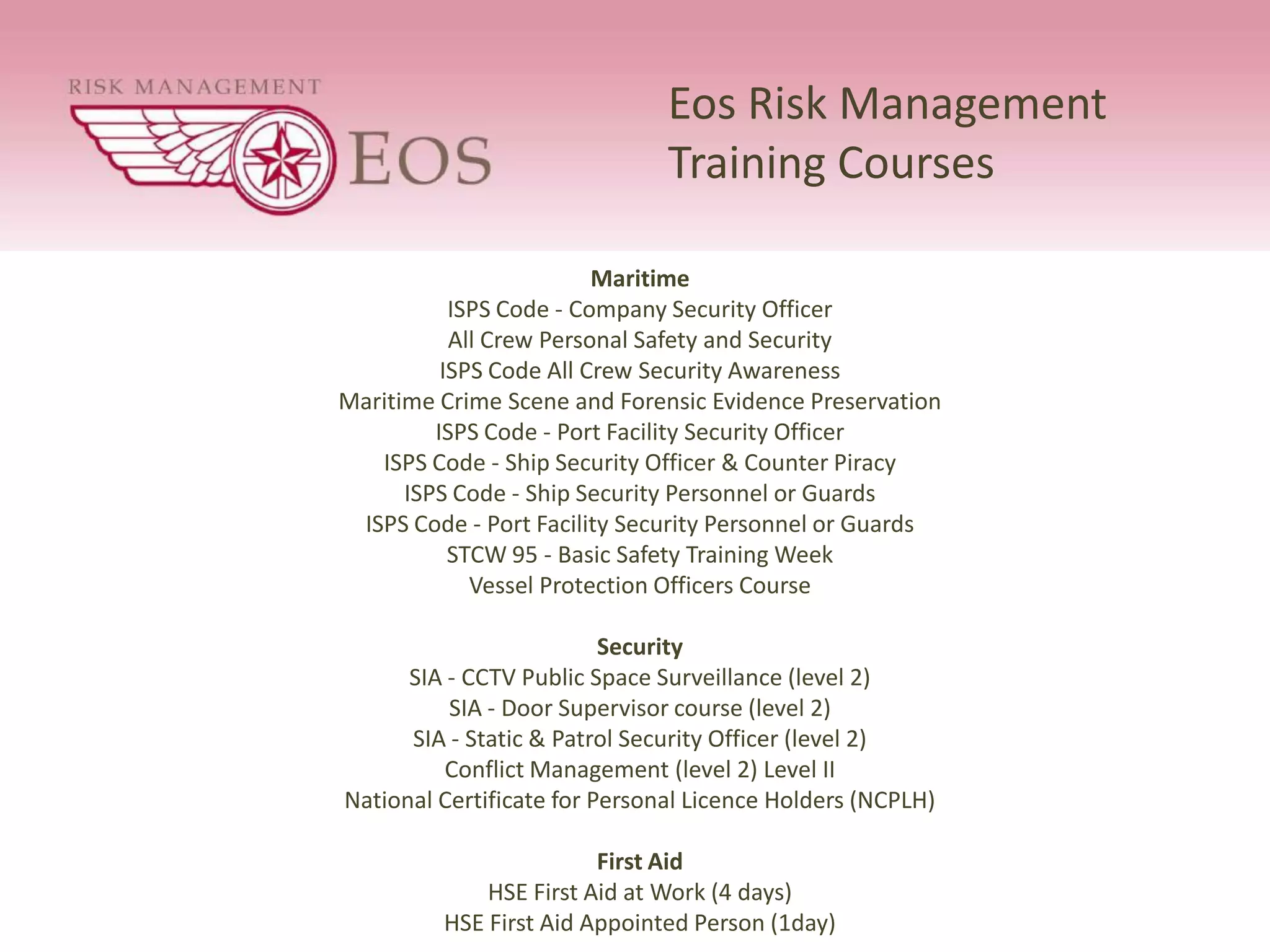 Powerpoint Presentation For Eos Courses | PDF