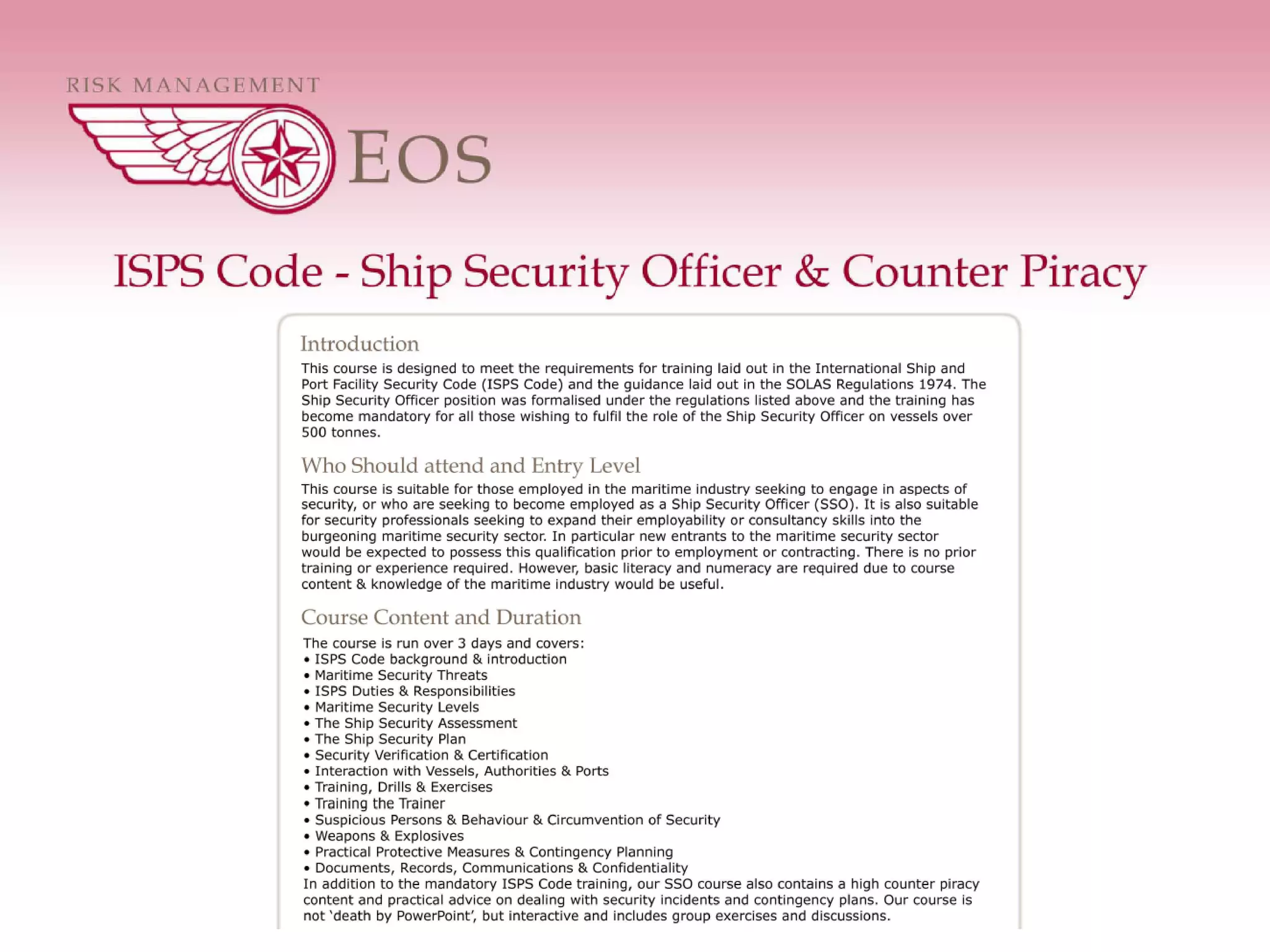 Powerpoint Presentation For Eos Courses | PDF