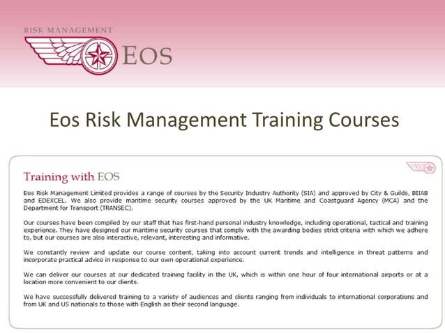 Powerpoint Presentation For Eos Courses | PDF