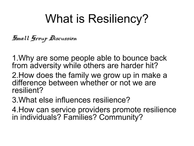 RLife Resilience PowerPoint | PPT