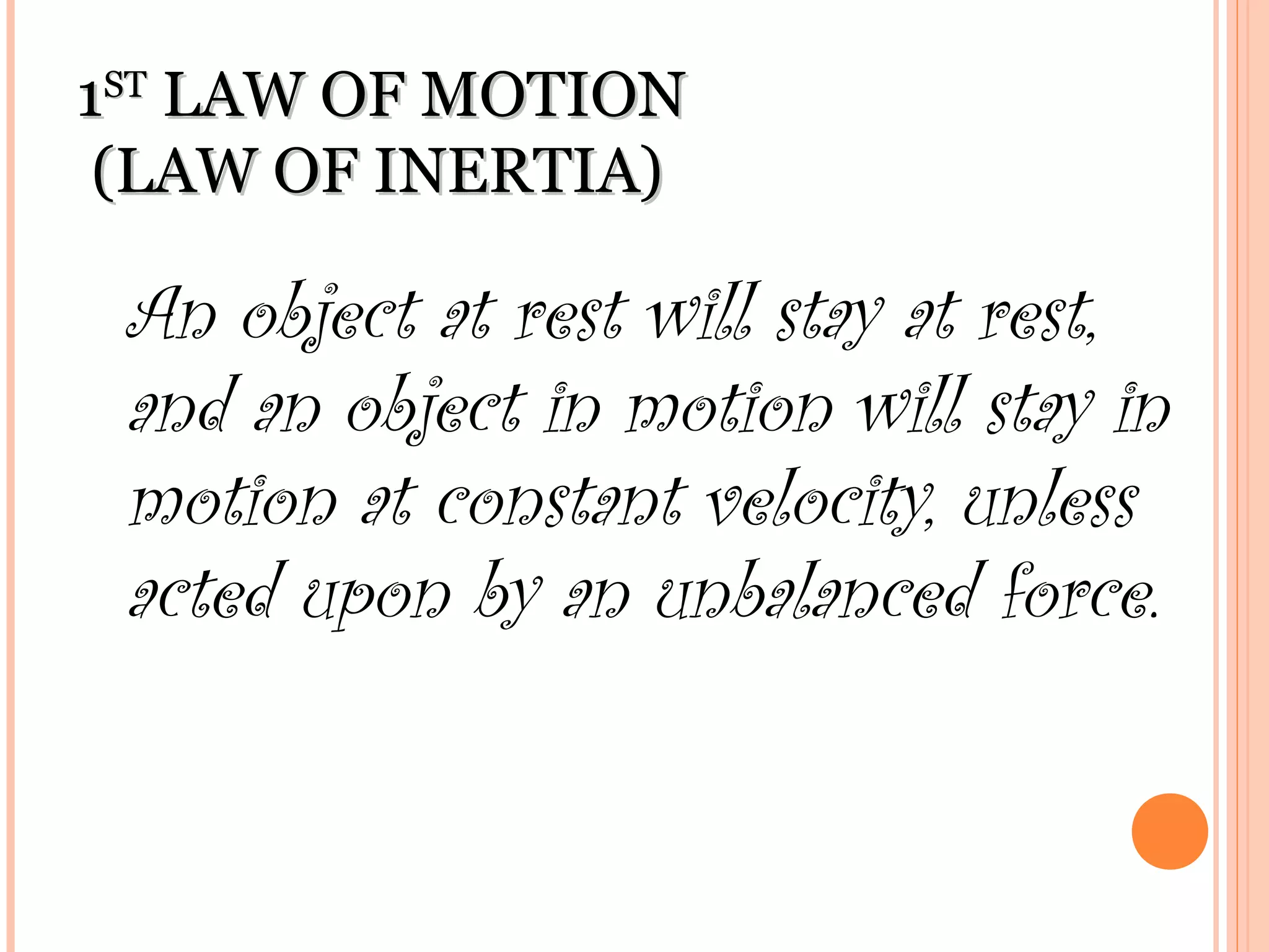 Newton's Law Of Motion | PPT