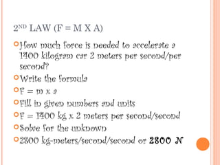 Newton's Law Of Motion | PPT