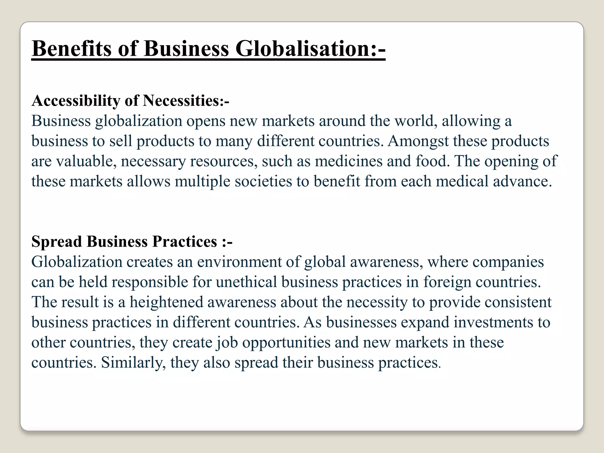 Powerpoint Presentation Of Business Globalisation Pptx