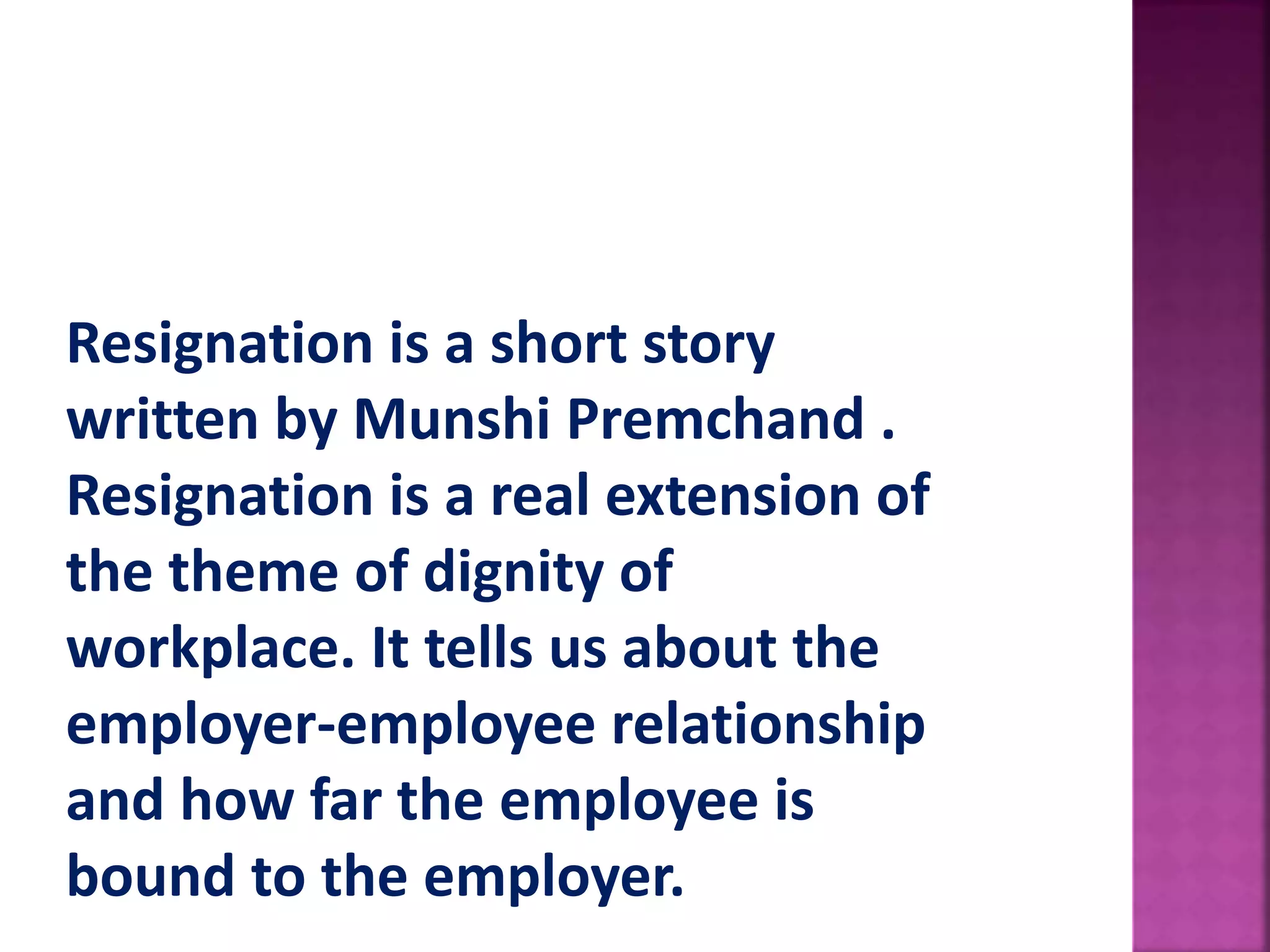 Powerpoint presentation of resignation | PPT