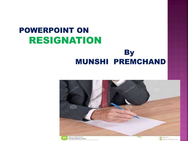 Powerpoint presentation of resignation | PPT