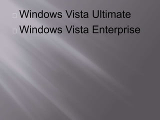 Powerpoint presentation of windows vista. 2 | PPTX