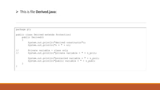 Power point presentation on access specifier in OOPs | PPTX | Programming Languages | Computing