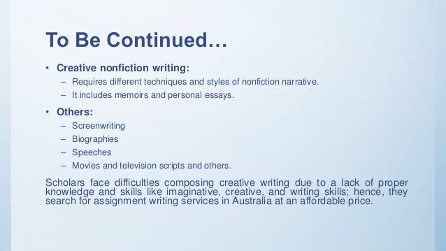 Power point presentation on creative writing | PPTX
