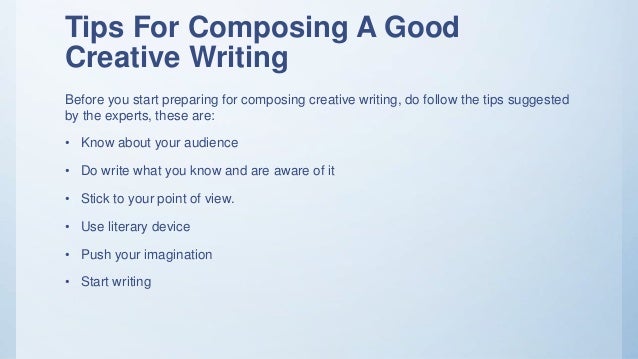 Power point presentation on creative writing | PPTX