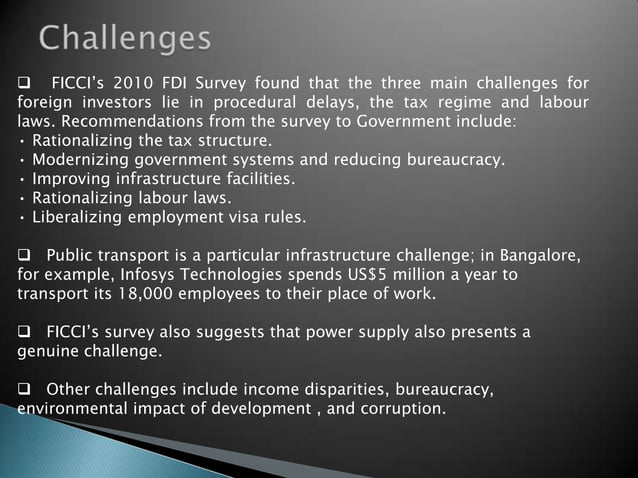 Presentation on emerging challenges in FDI | PPT | Free Download