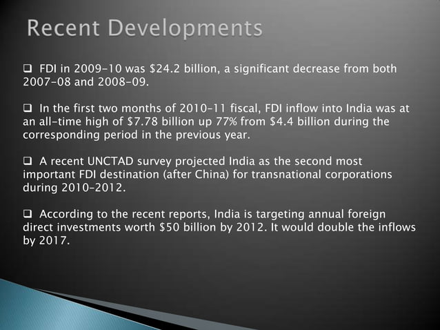 Presentation on emerging challenges in FDI | PPTX