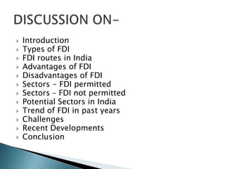 Presentation on emerging challenges in FDI | PPT | Free Download