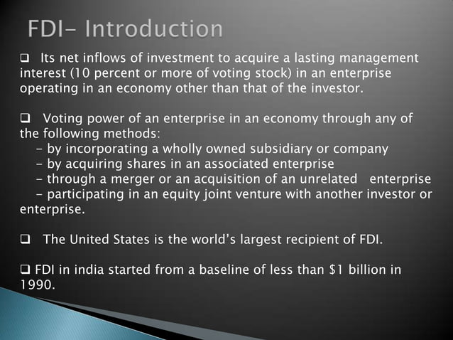 Presentation on emerging challenges in FDI | PPT | Free Download