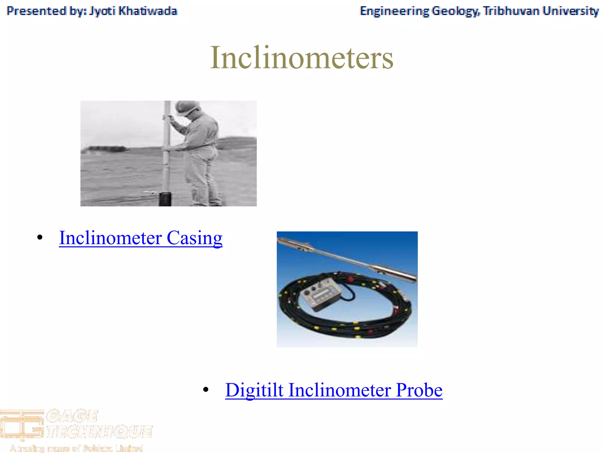 Power point presentation on inclinometers | PPTX