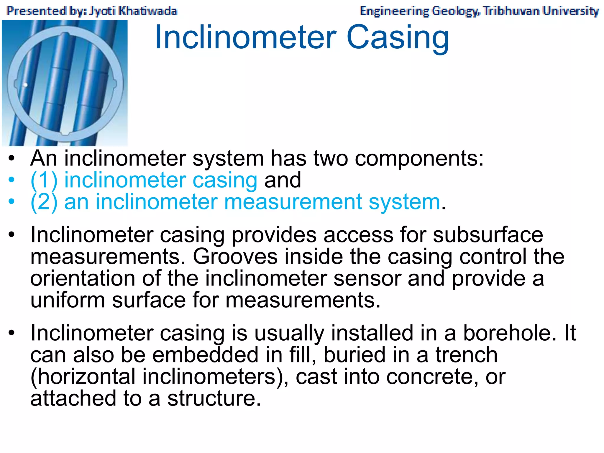 Power point presentation on inclinometers | PPTX