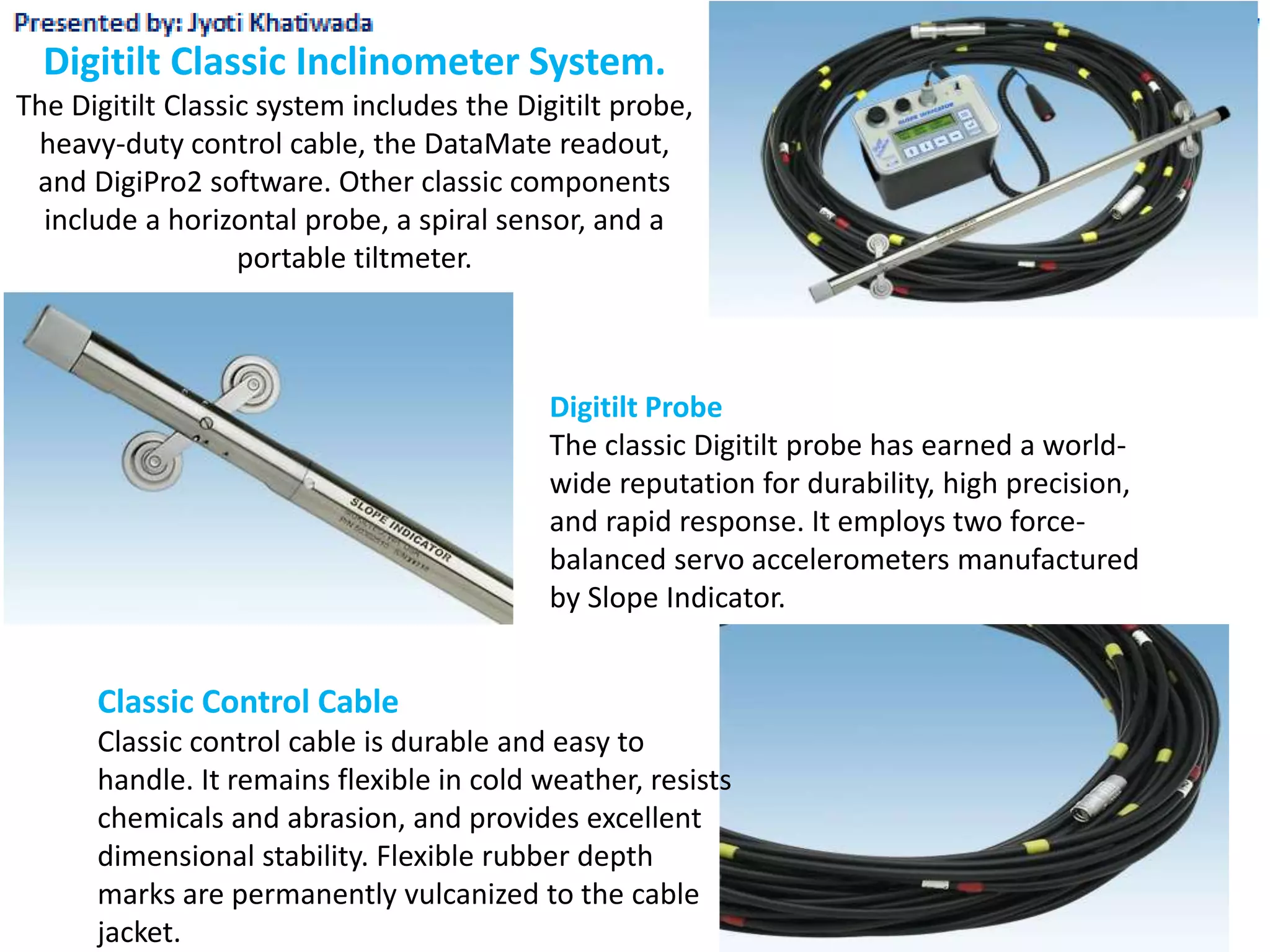 Power point presentation on inclinometers | PPTX