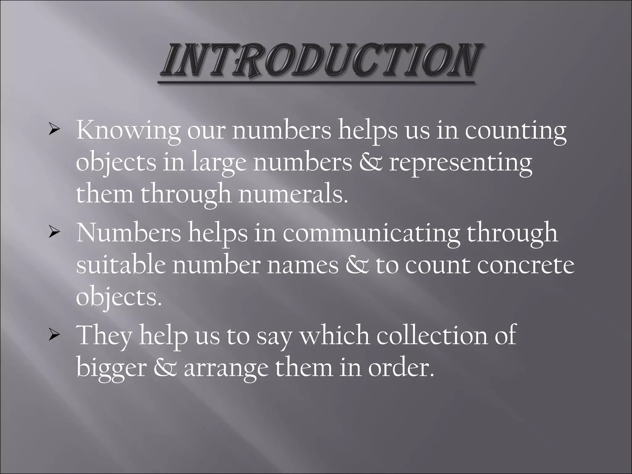 Power point presentation on knowing our numbers | PPT