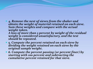 Power point presentation on motorized sieve analysis | PPTX