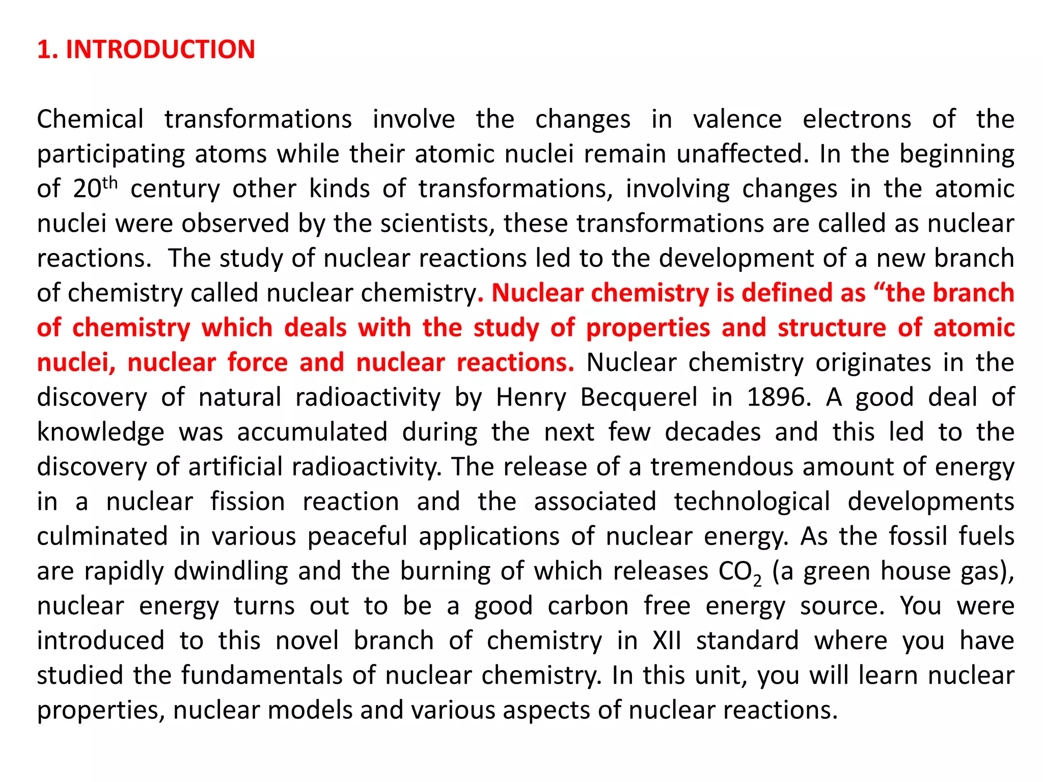 Nuclear chemistry B Sc III-SEM-VI | PPTX