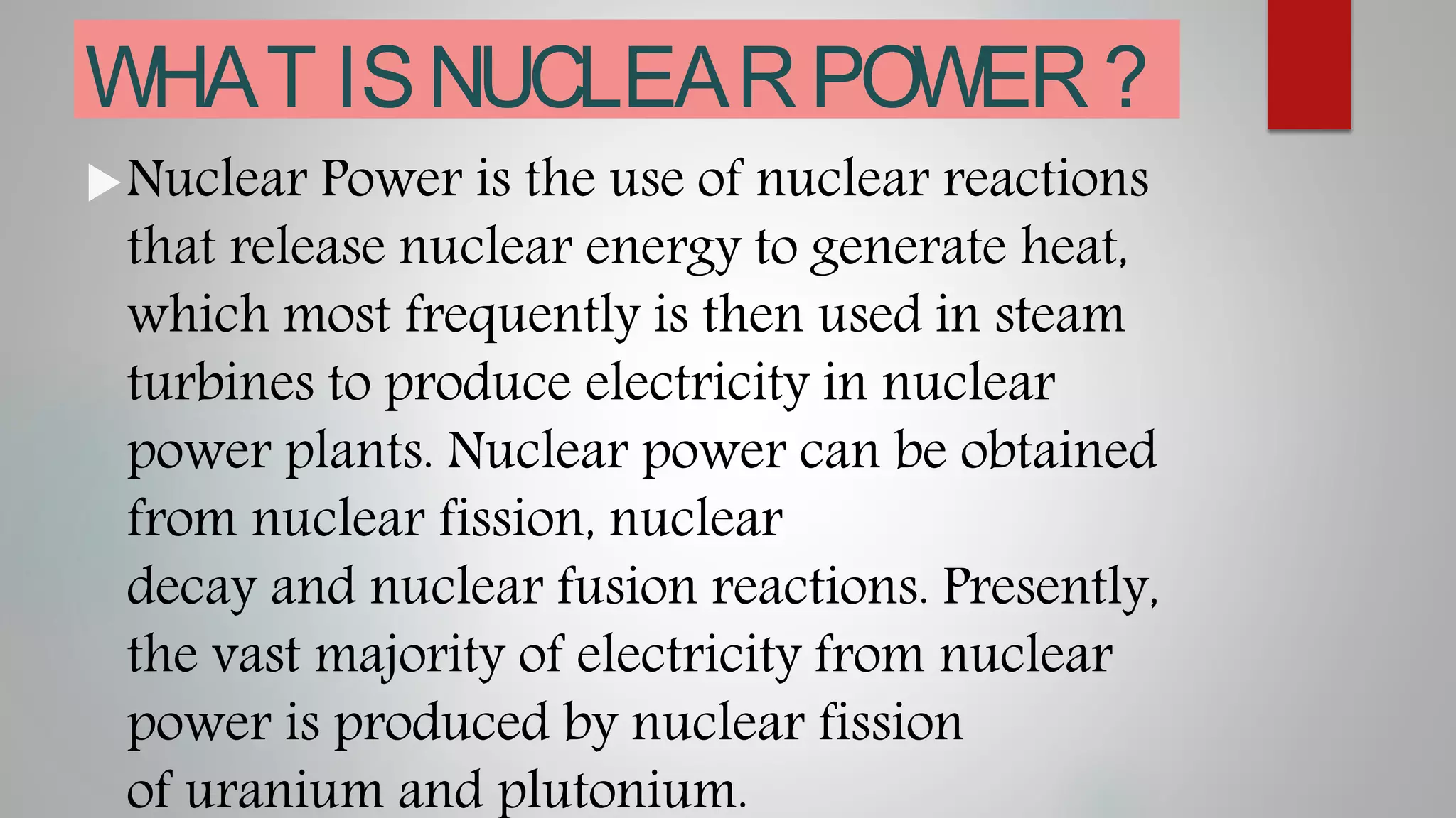 Power point presentation on Nuclear Power in India | PPTX