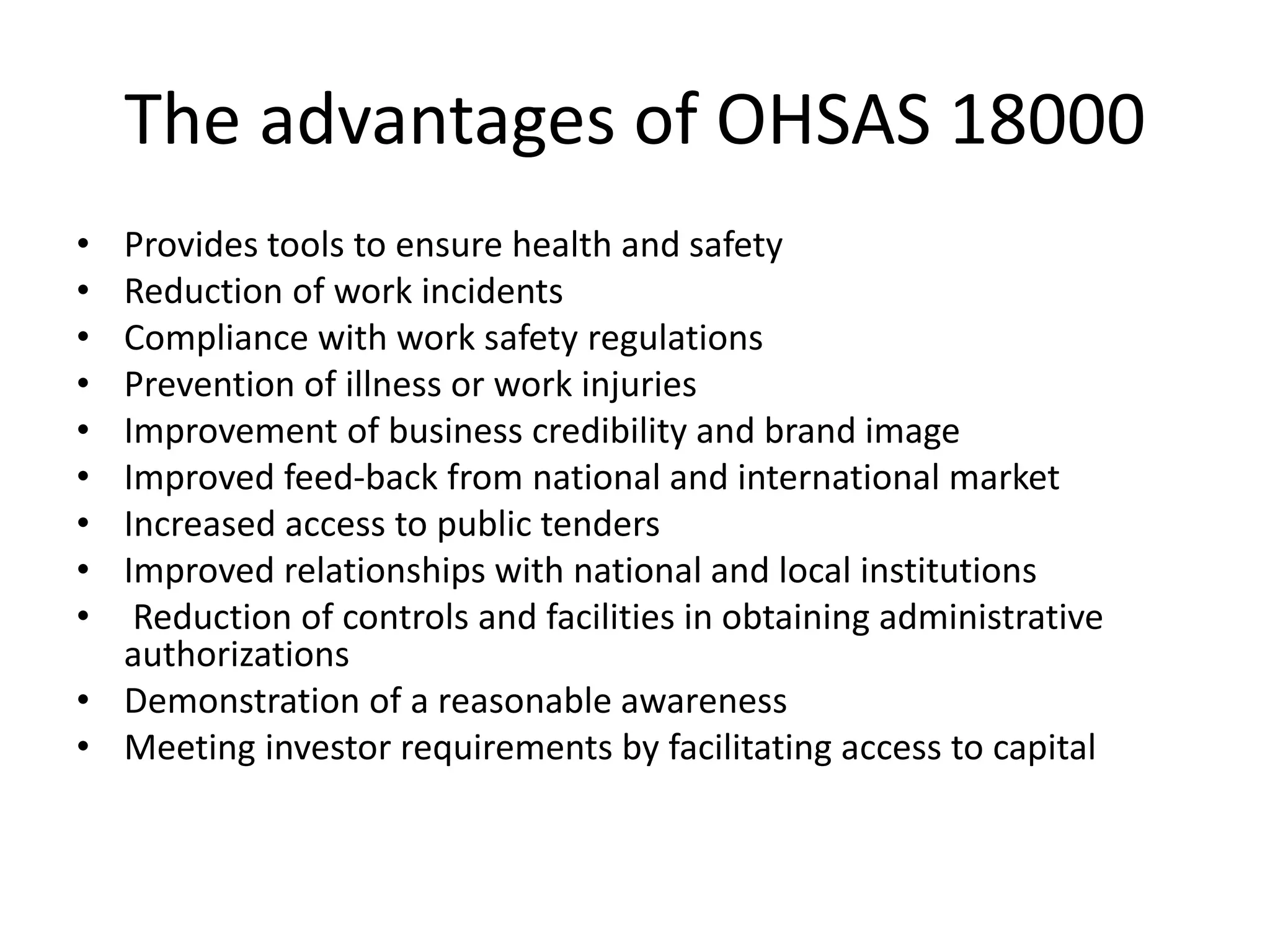 Power point presentation on (ohsas 18001) | PPTX