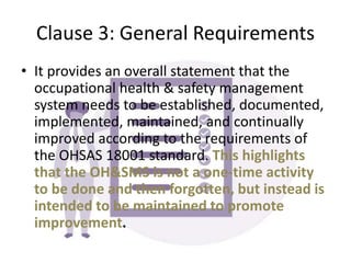 Power point presentation on (ohsas 18001) | PPTX