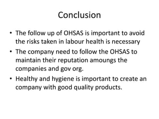 Power point presentation on (ohsas 18001) | PPTX