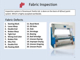 Power point presentation on paramount textile limited | PPT