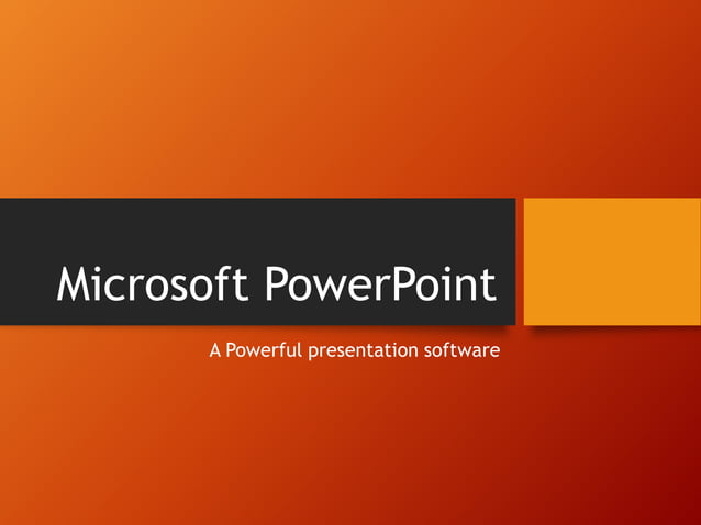 what is Microsoft Powerpoint | PPTX
