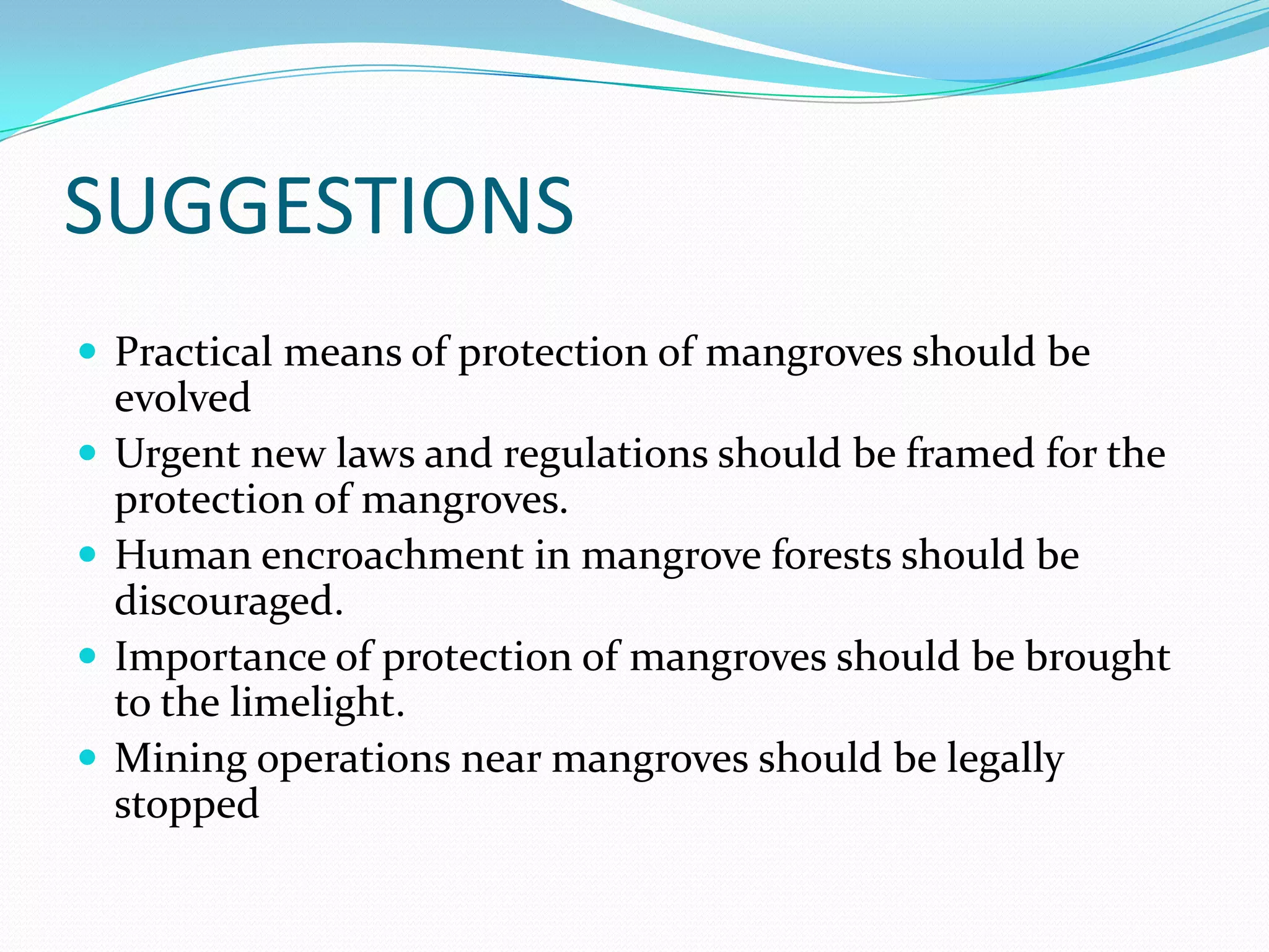 Power point presentation on protection of mangroves from destruction and degradation | PPTX
