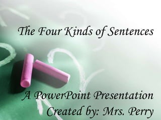Powerpoint presentation on sentence kinds | PPT