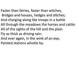 Powerpoint presentation on "From A Railway Carriage" | PPTX