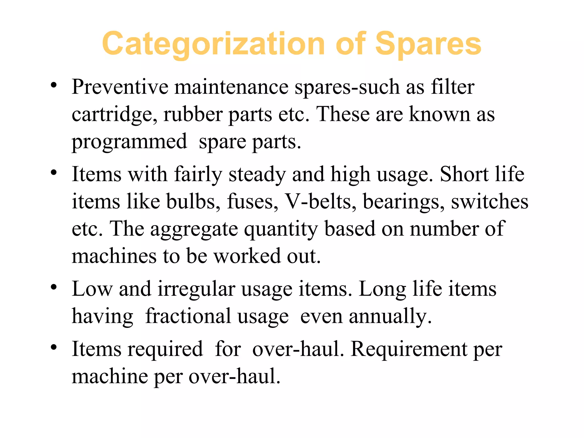 Spare Parts Management | PPT