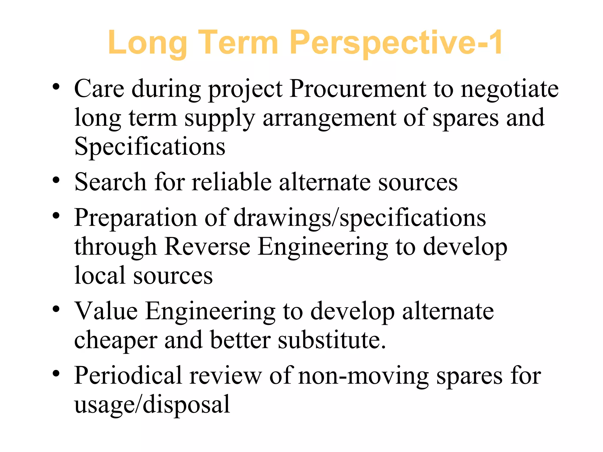 Spare Parts Management | PPT