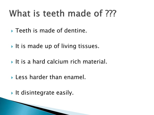 Powerpoint presentation on teeth | PPTX | Dental Health | Diseases and ...