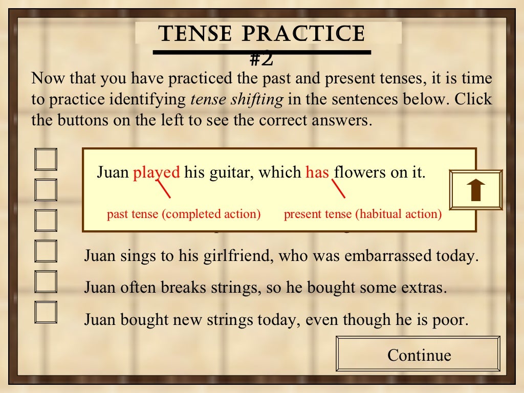 Powerpoint presentation on tenses