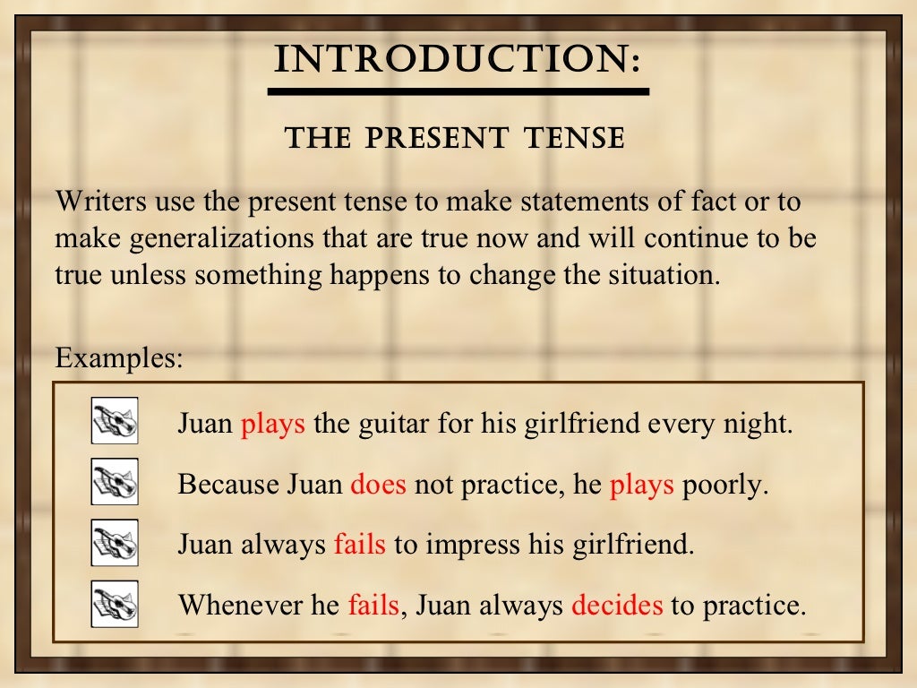 Powerpoint presentation on tenses