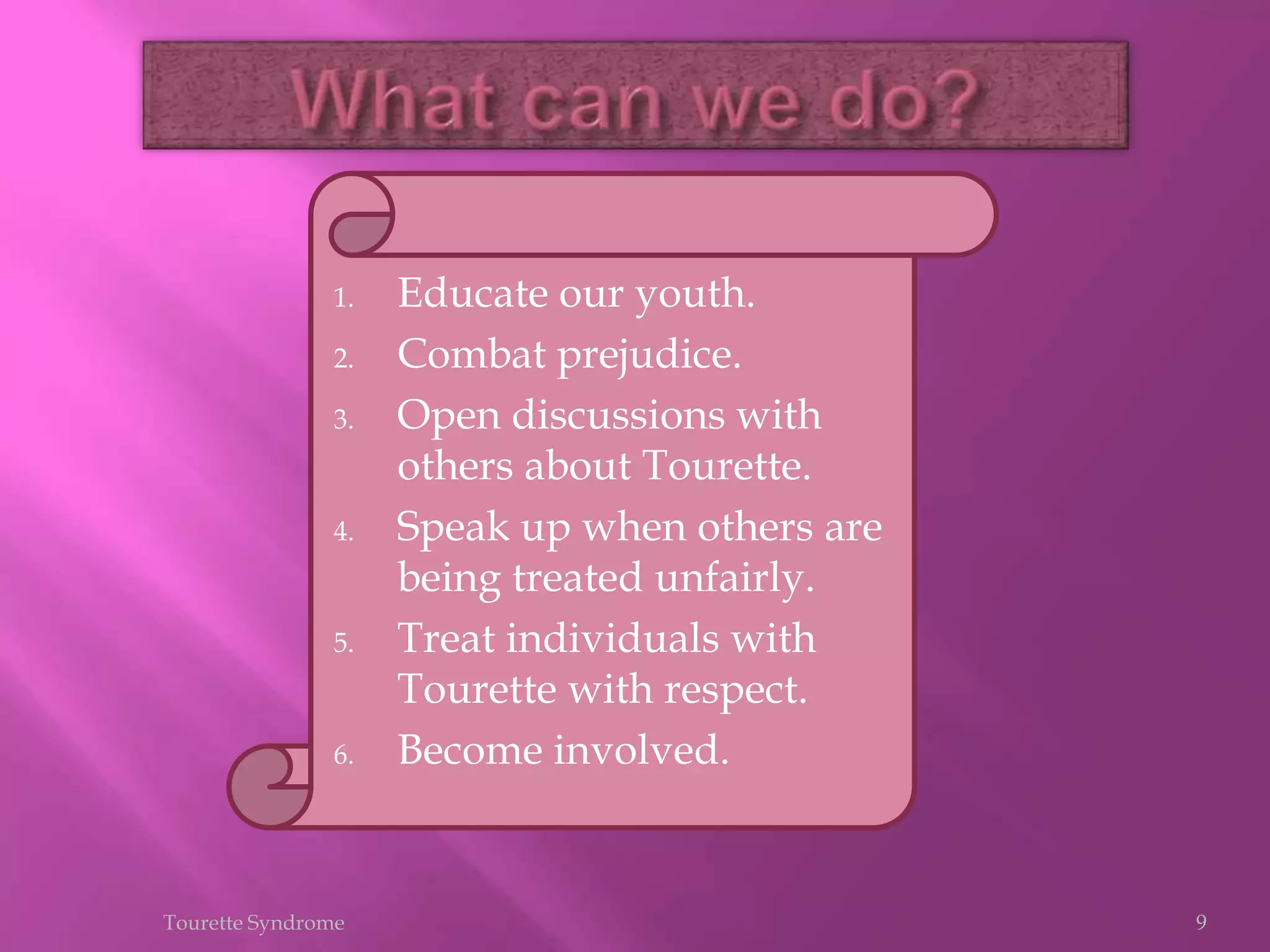 Power Point Presentation On Tourette | PPTX