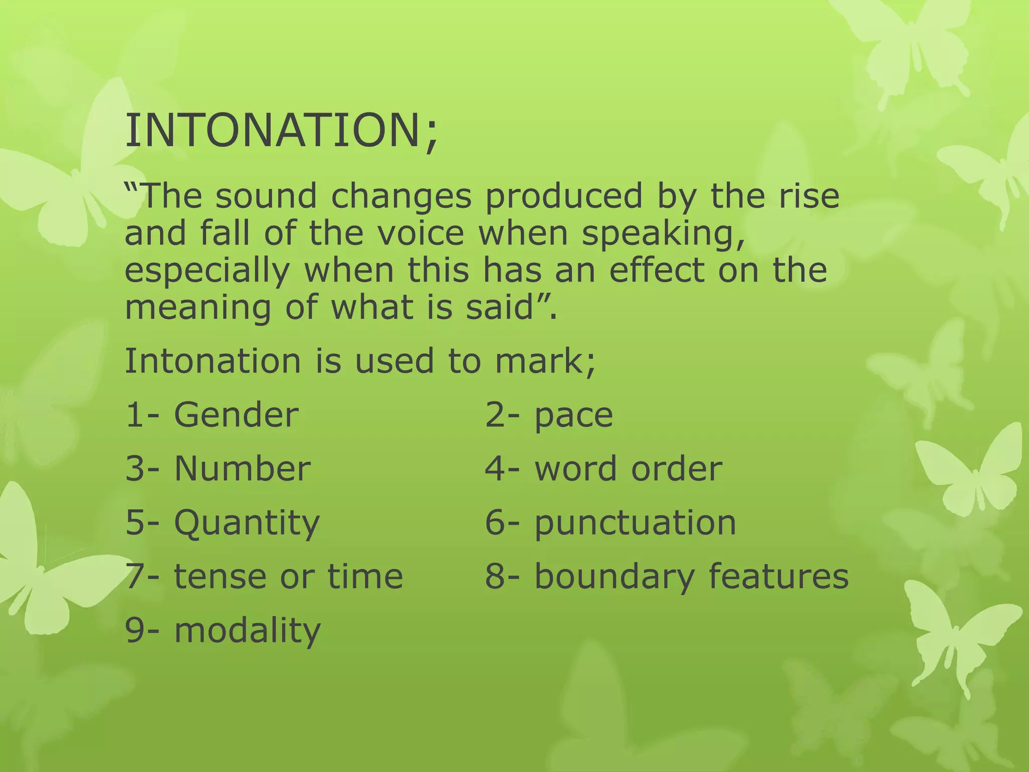lesson plan for teaching intonation | PPTX