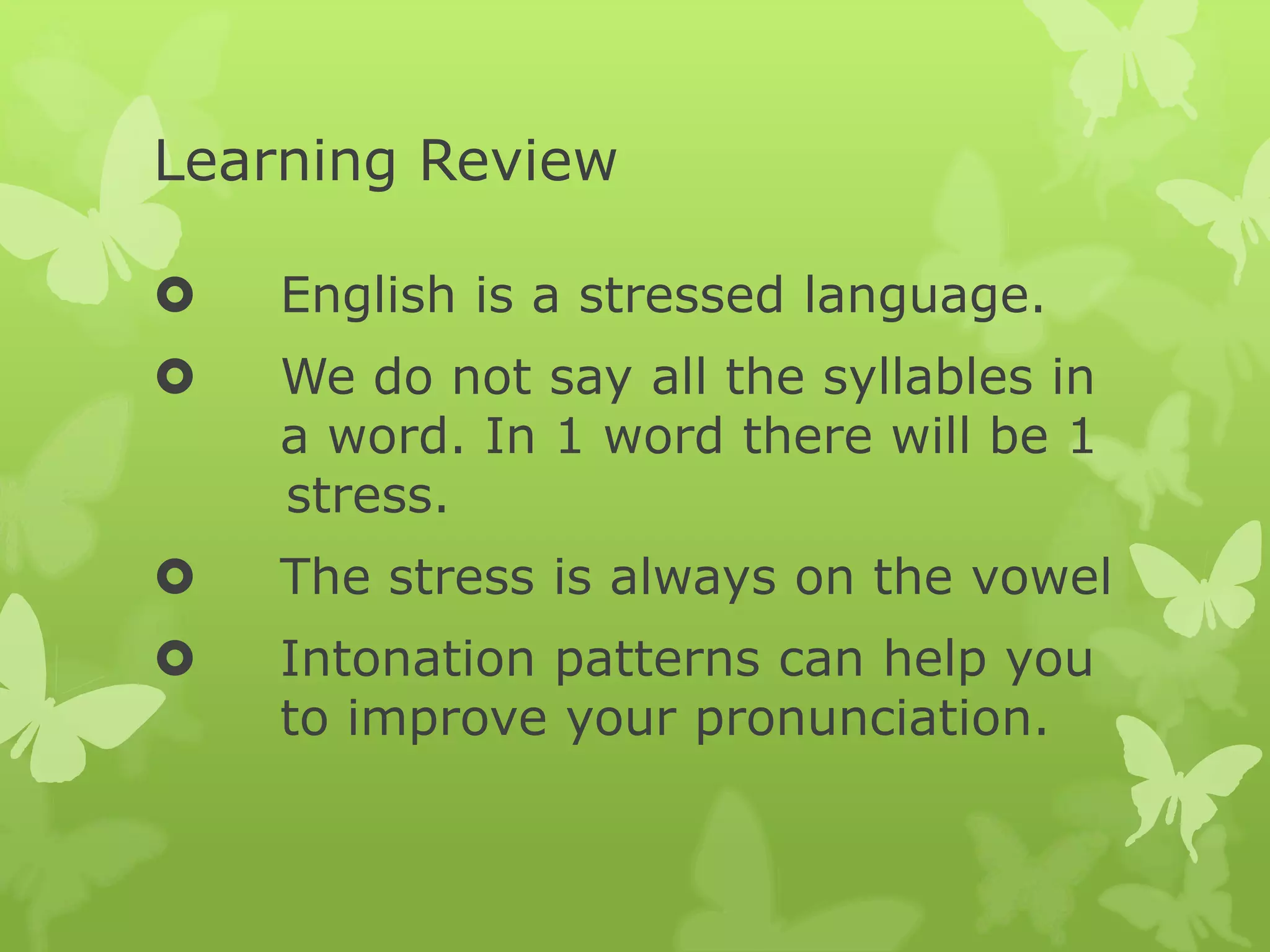 lesson plan for teaching intonation | PPTX