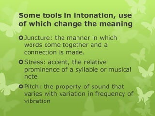lesson plan for teaching intonation | PPTX