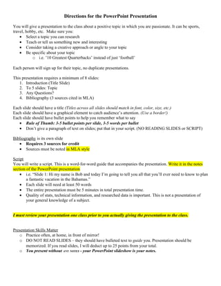 Powerpoint presentation rubric | DOC