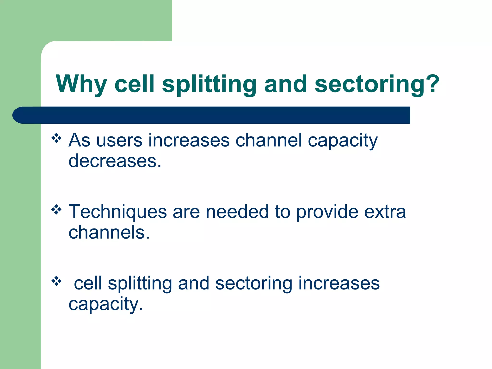cell splitting and sectoring | PPT