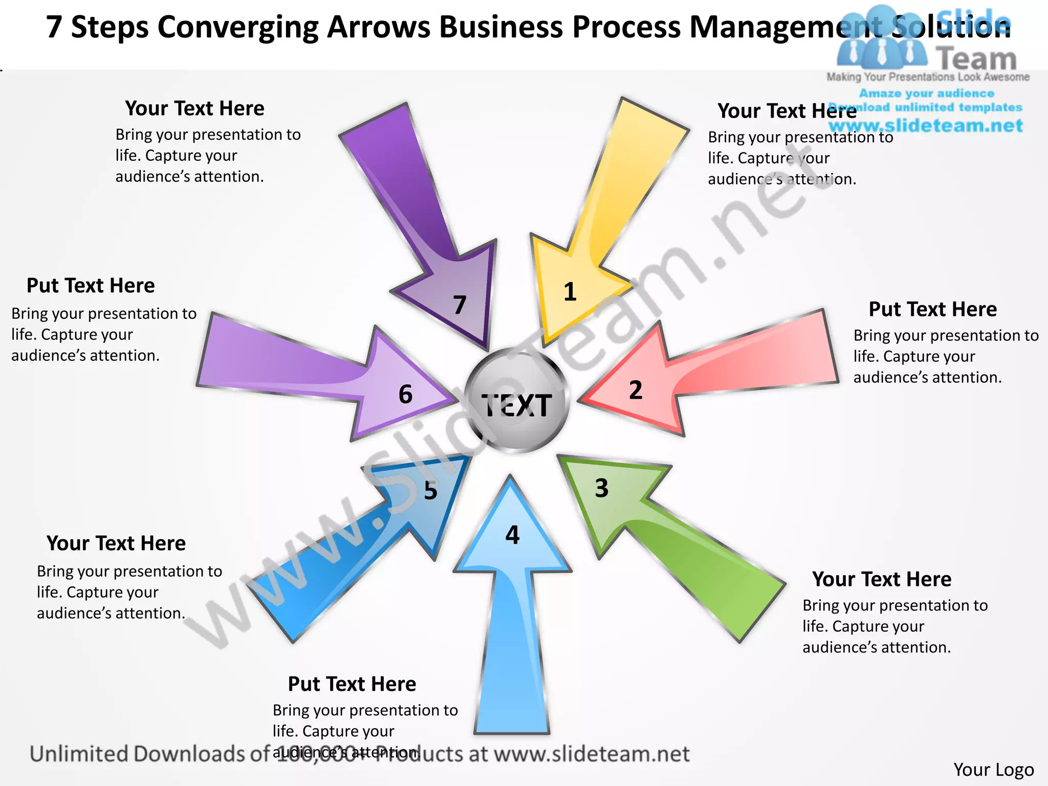 Powerpoint presentations process management solution cycle flow network ...