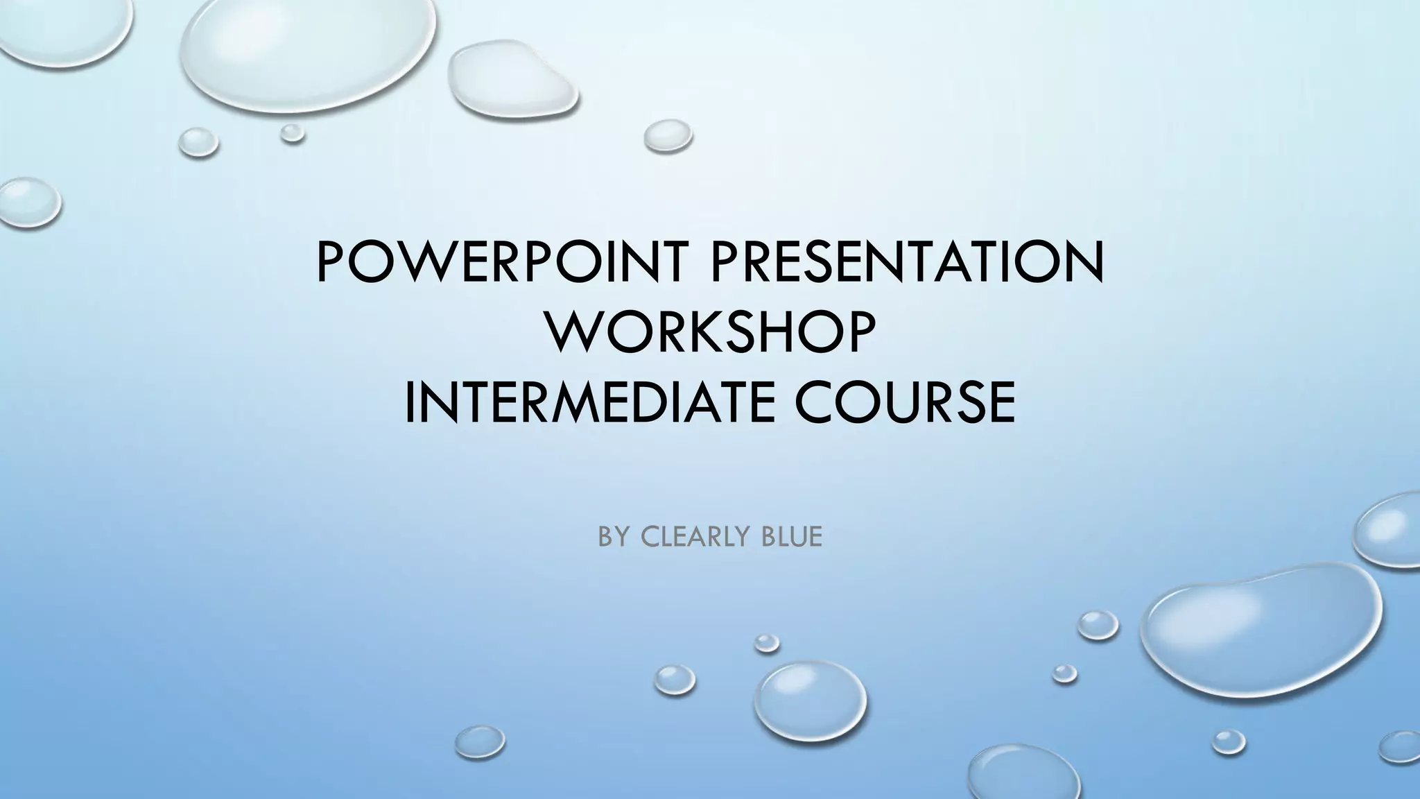 Power Point presentation workshop, 2018 | PDF