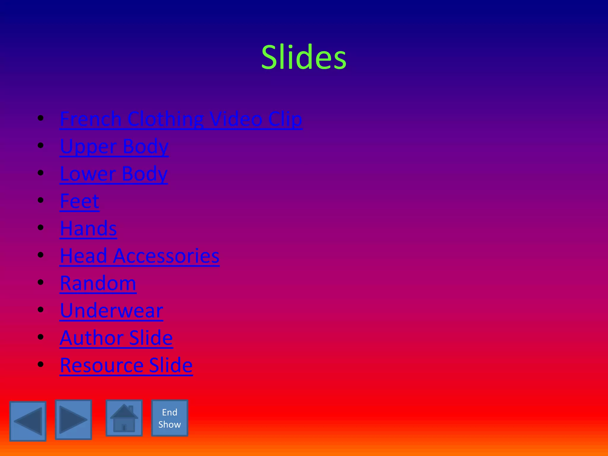 French Clothing Vocab | PPTX