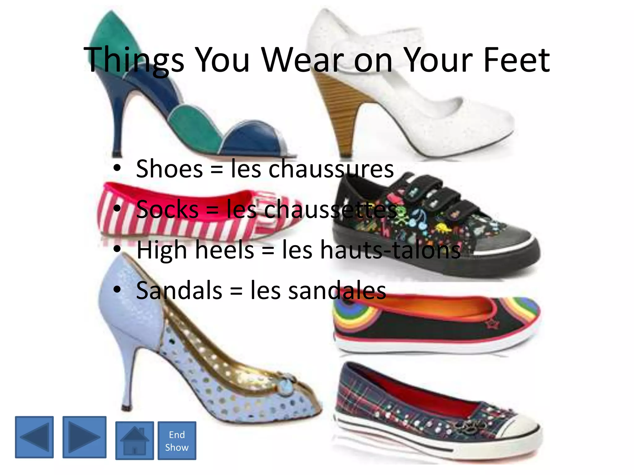 French Clothing Vocab | PPTX