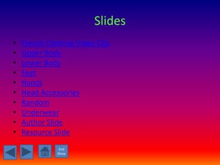 French Clothing Vocab | PPTX