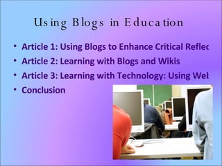 Using Blogs in Education | PPT