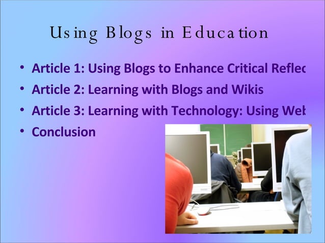 Using Blogs in Education | PPT